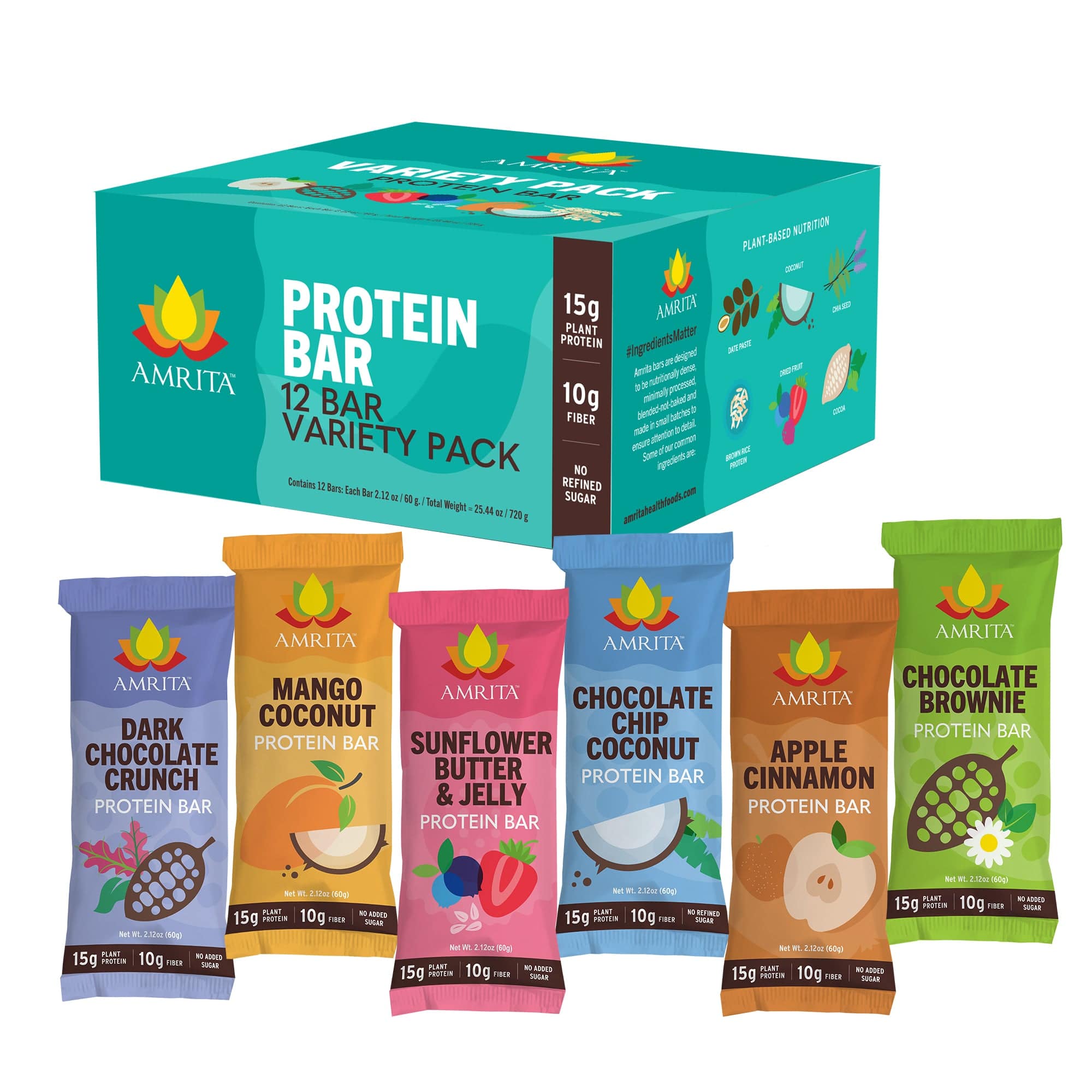 Amrita High Protein Bars Variety Pack – Amrita Health Foods